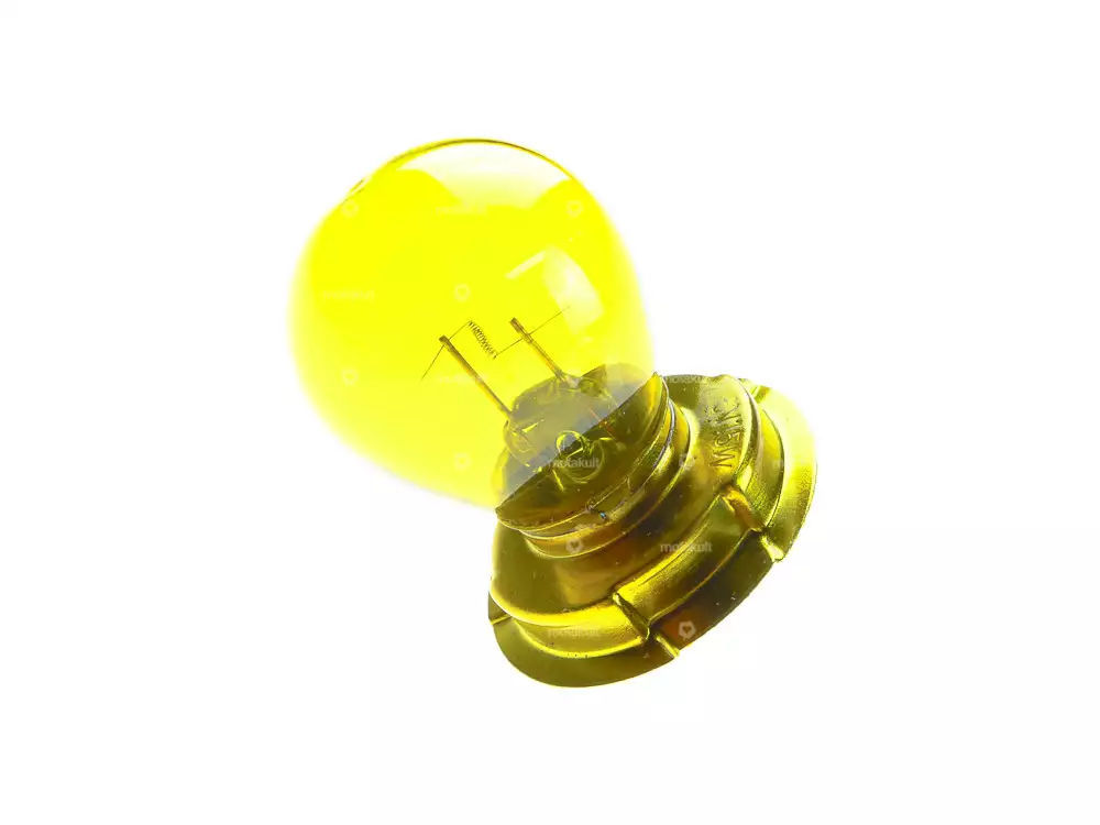 GPO bulb 12V - 15W (P26s) with collar, yellow 1-filament | mofakult