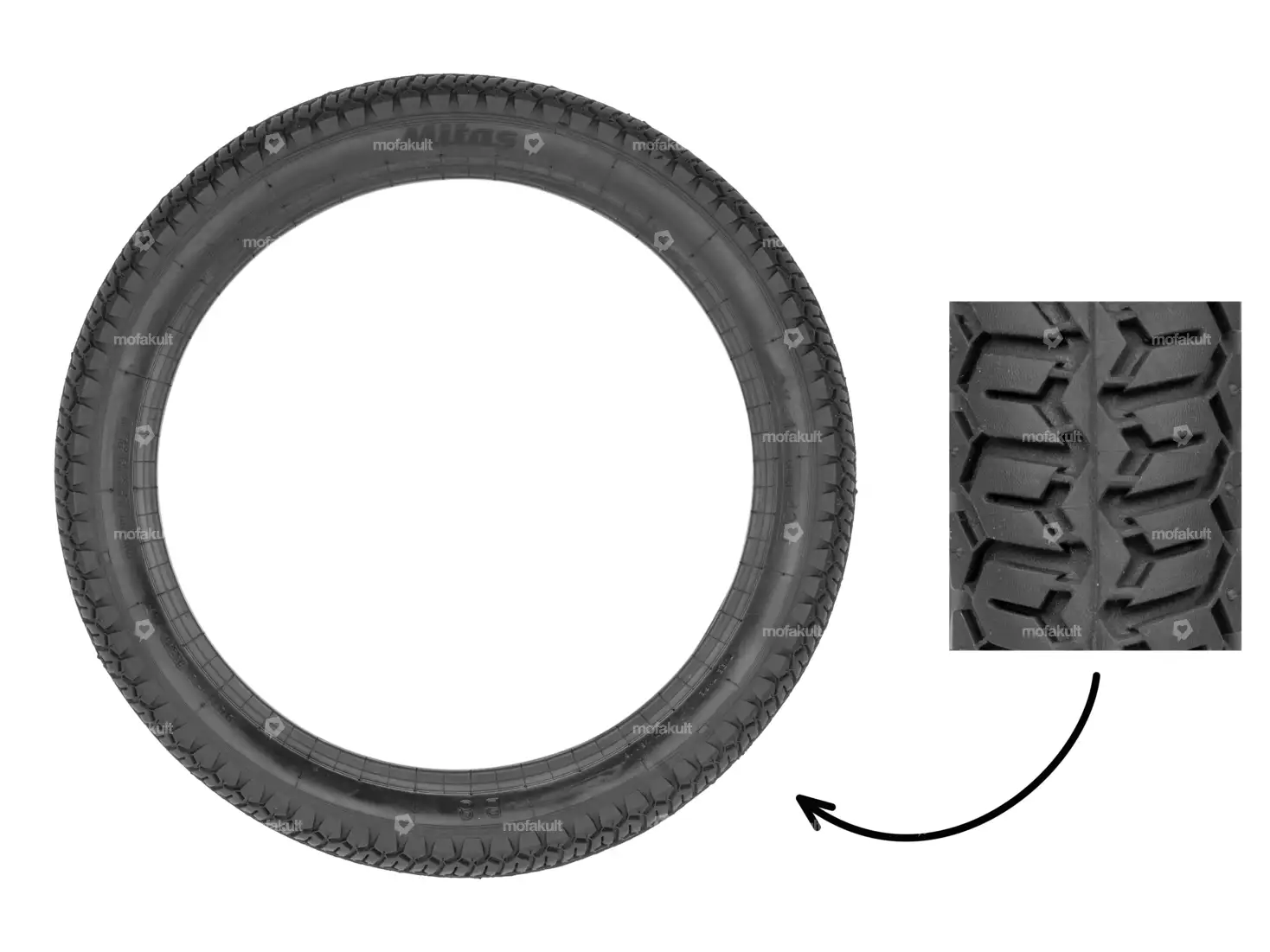 Mitas 2.50 x 16" tires B8 Allround | mofakult