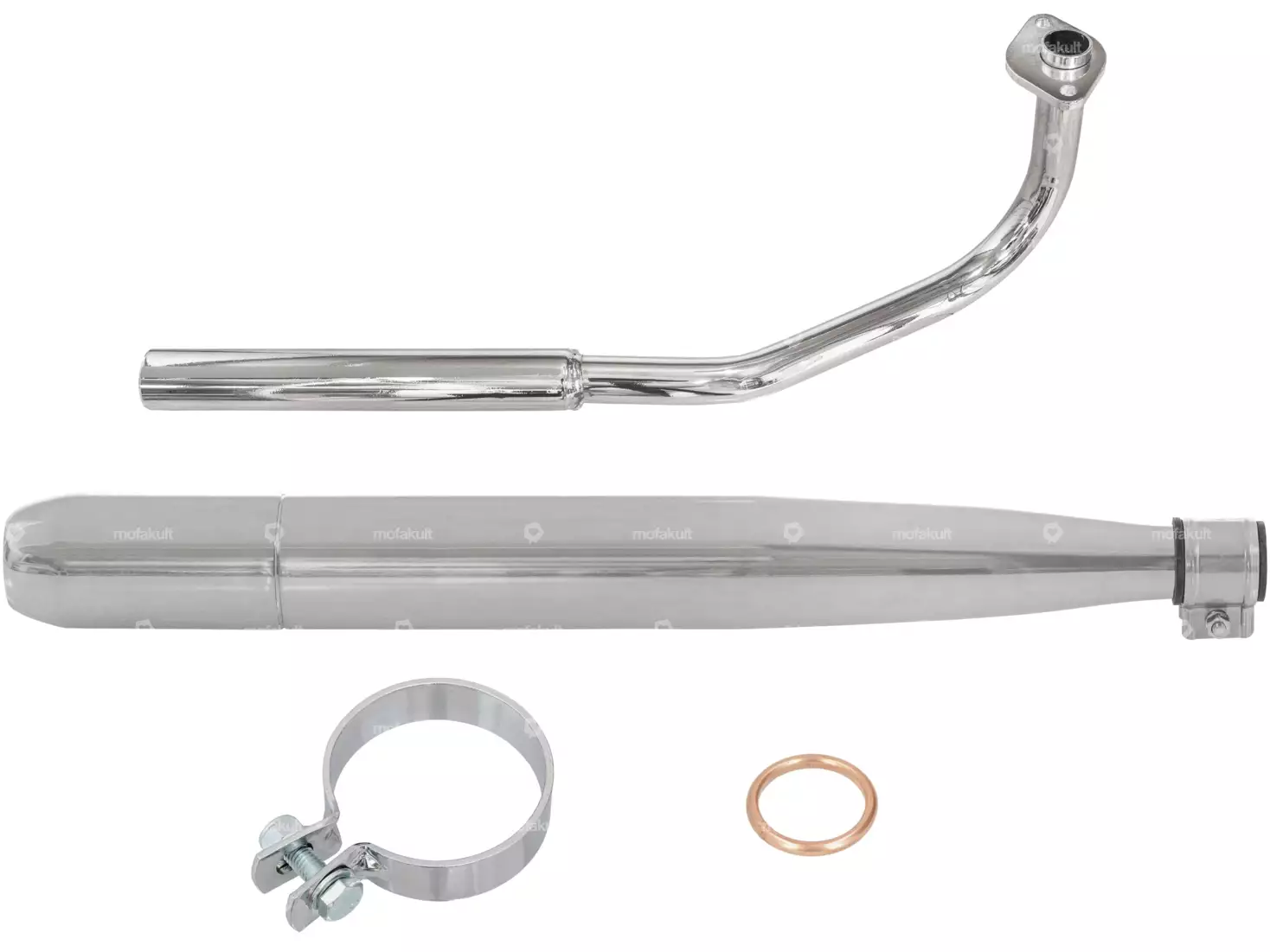 Auspuff-Set Zigarre Chrom | Sachs 503 AB | mofakult