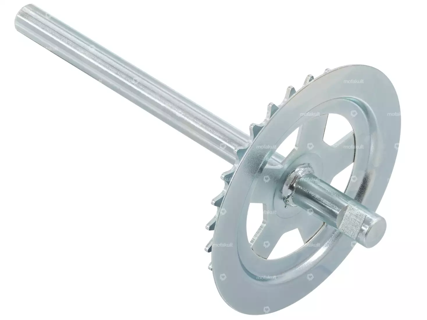 Pedal axle 28 T. keyway galvanized (B-quality) | Piaggio Ciao | mofakult