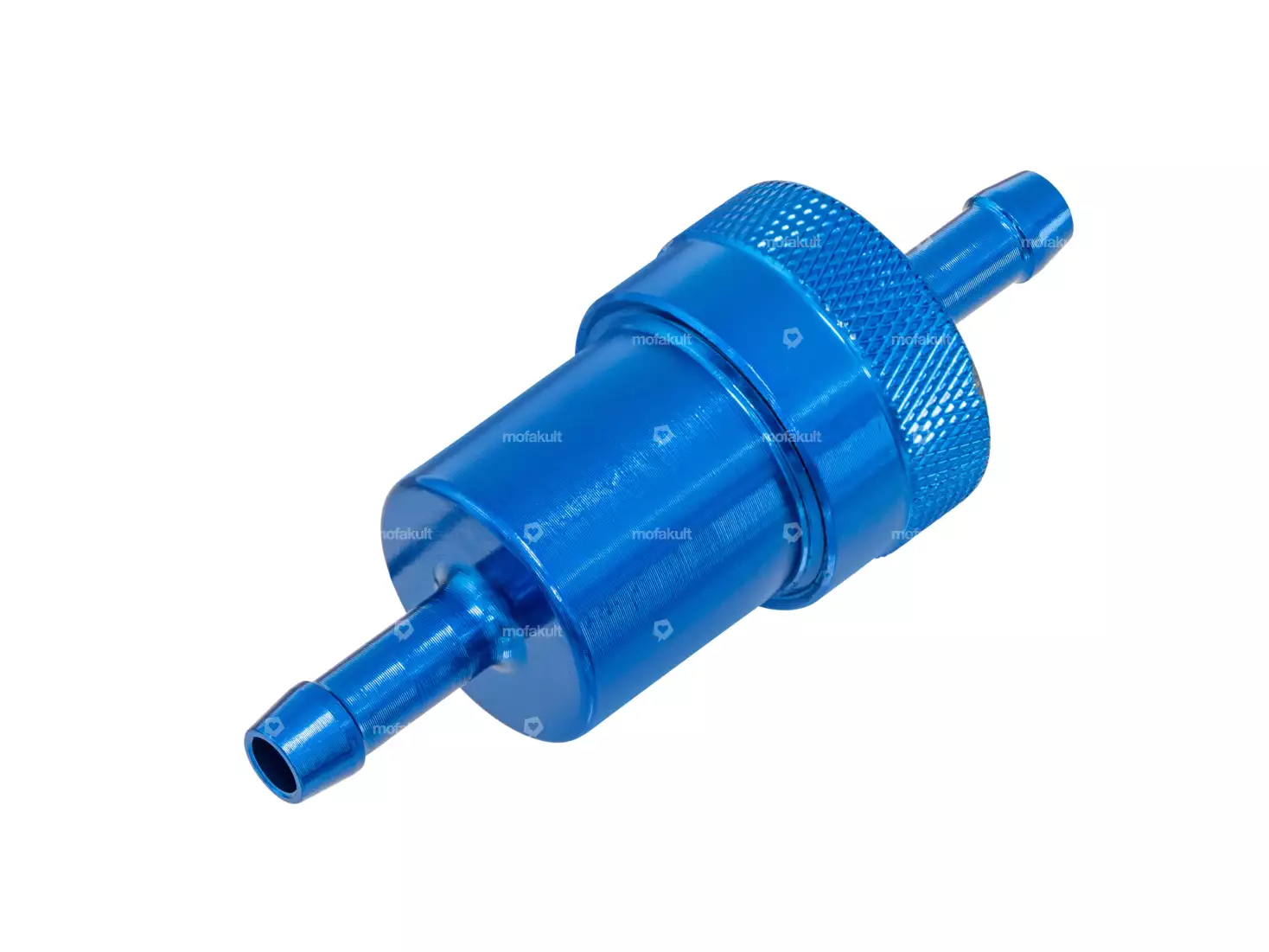 GPO fuel filter connection 6 mm aluminum blue (removable) | mofakult