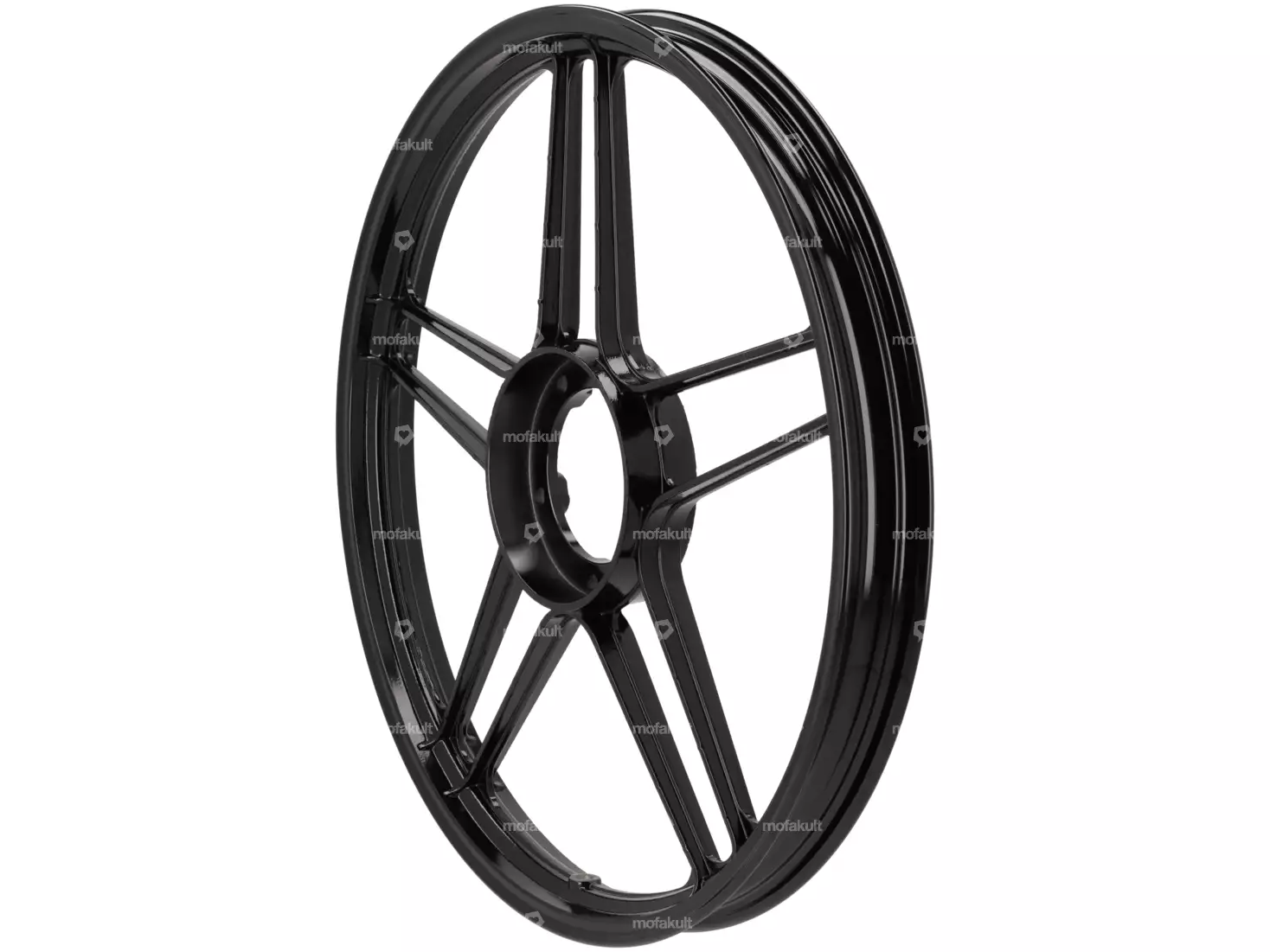 Wheel 17" cast black (5 double spokes) Grimeca replica | Puch | mofakult