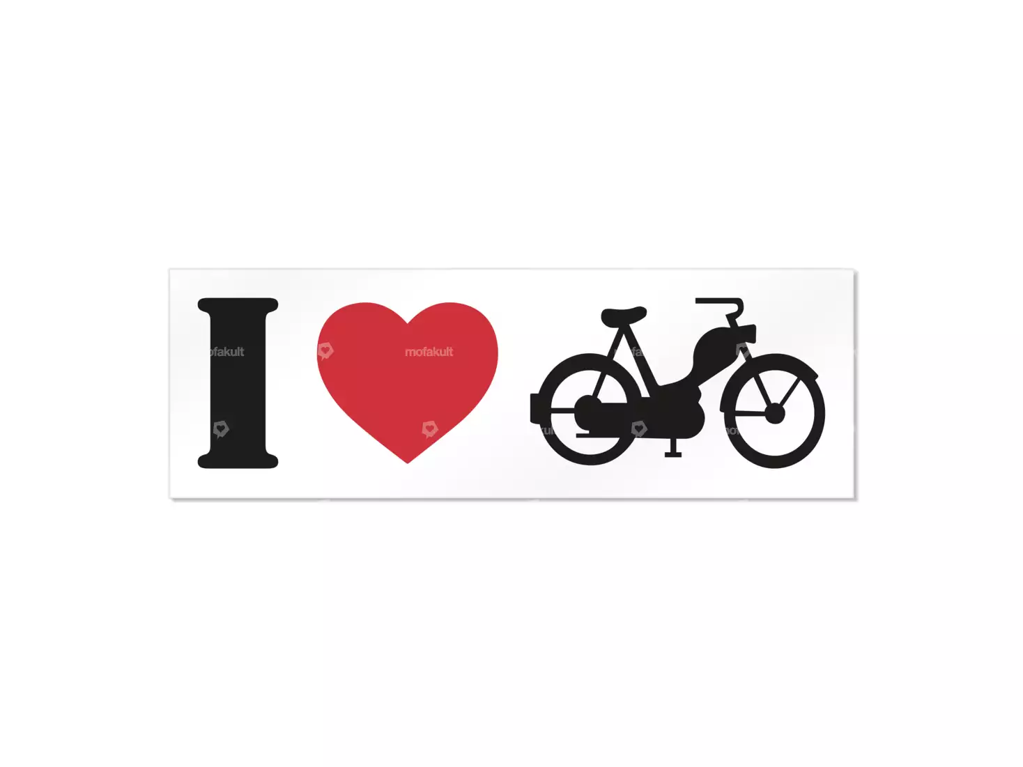 mk-Merch Aufkleber «I love Mofa» 105 x 35 mm | mofakult