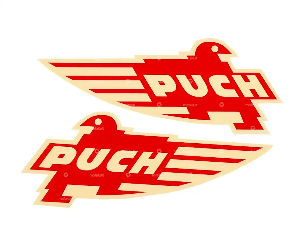 Water decals Puch eagle (full red) pair | mofakult