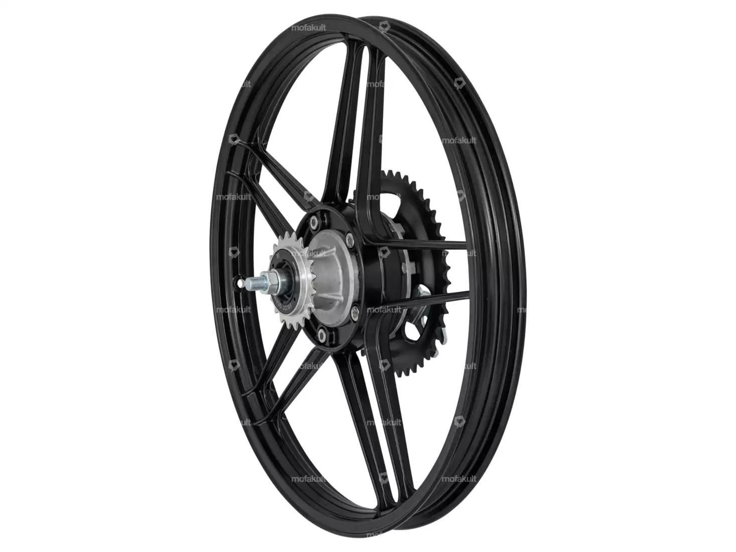 Rear wheel set cast iron black | Puch Maxi, Supermaxi, X30 NG-2AH ...