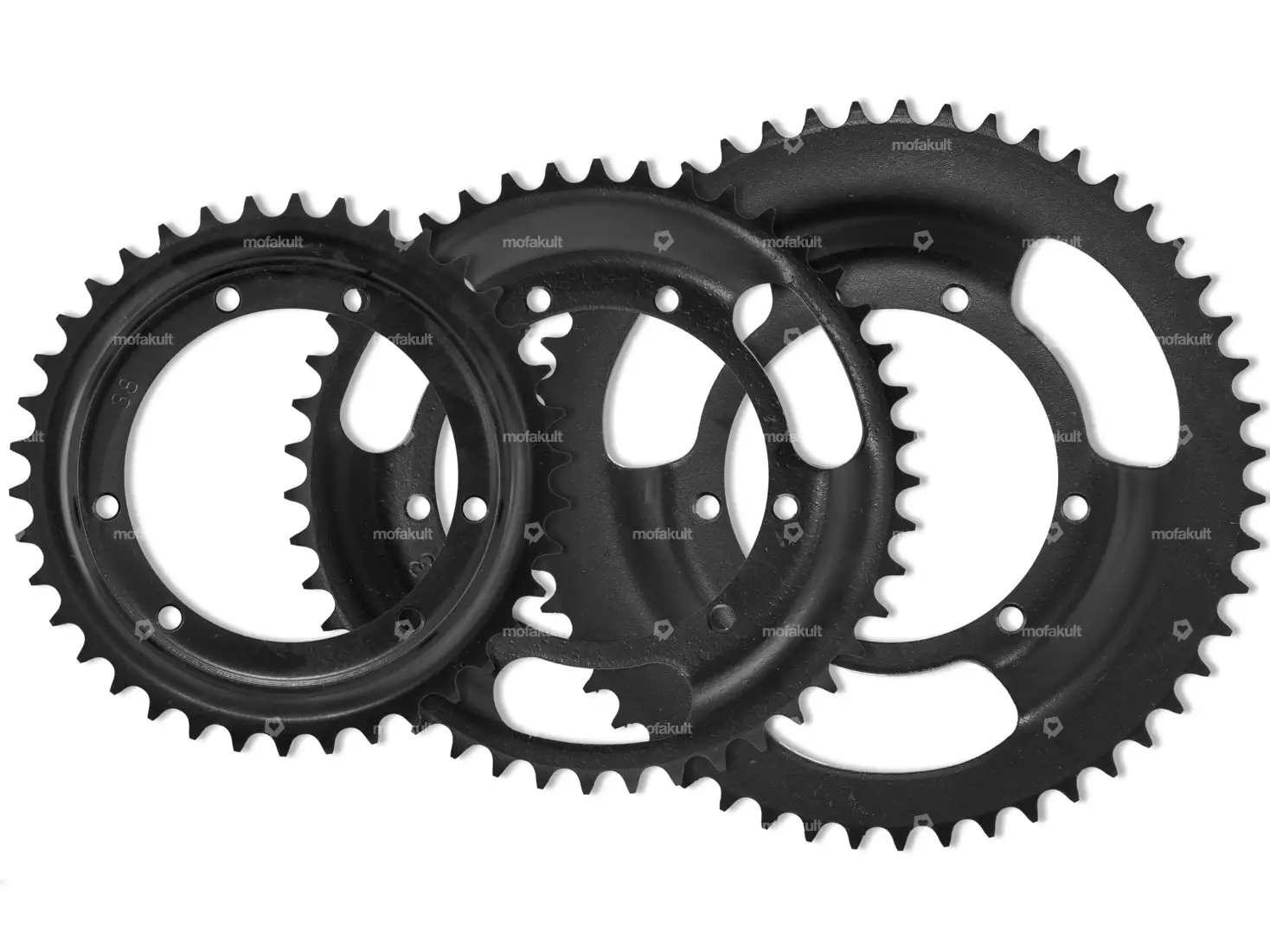 GPO sprocket 35 - 57 teeth black | Puch Maxi S, N / X30 NG-2AH | mofakult