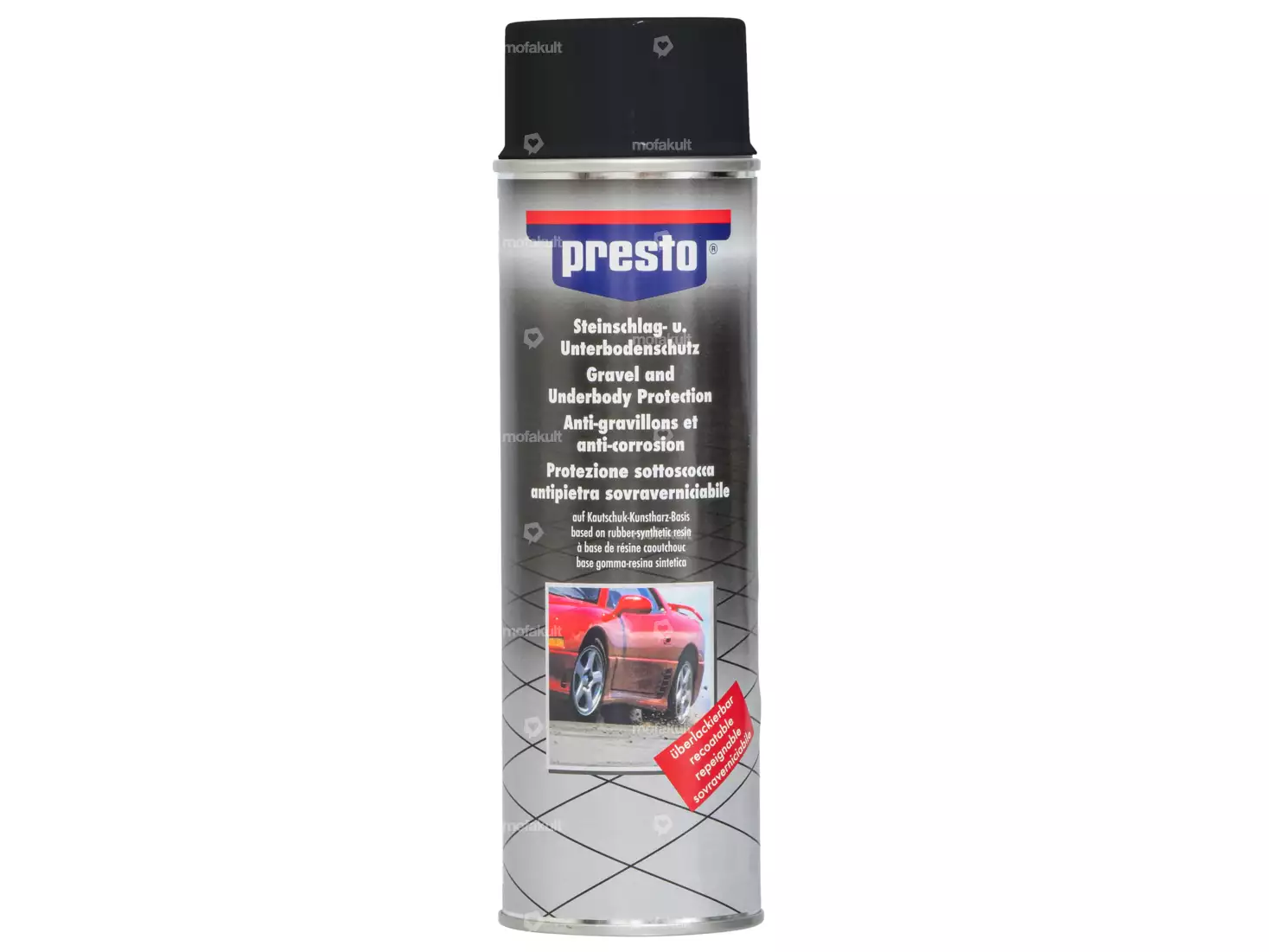 Presto stone chip underbody protection spray black 500 ml | mofakult