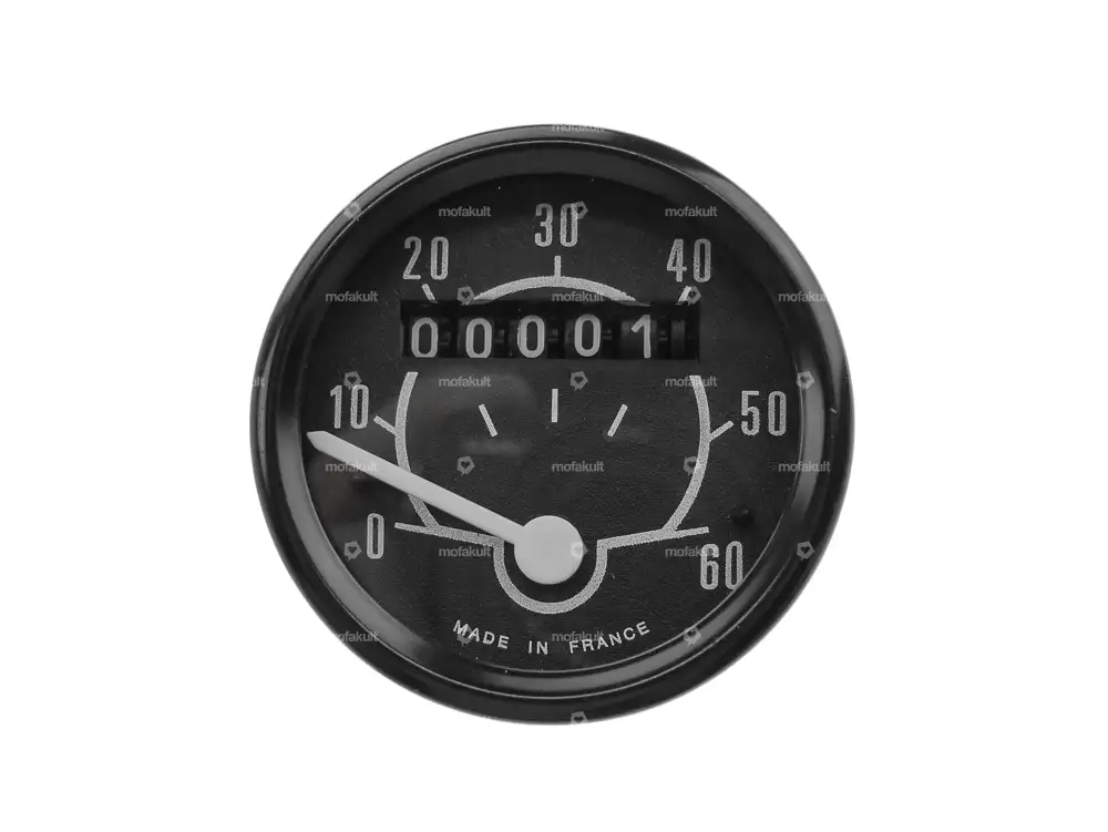 Transval Tacho 60 km/h Ø 48 mm schwarz | mofakult