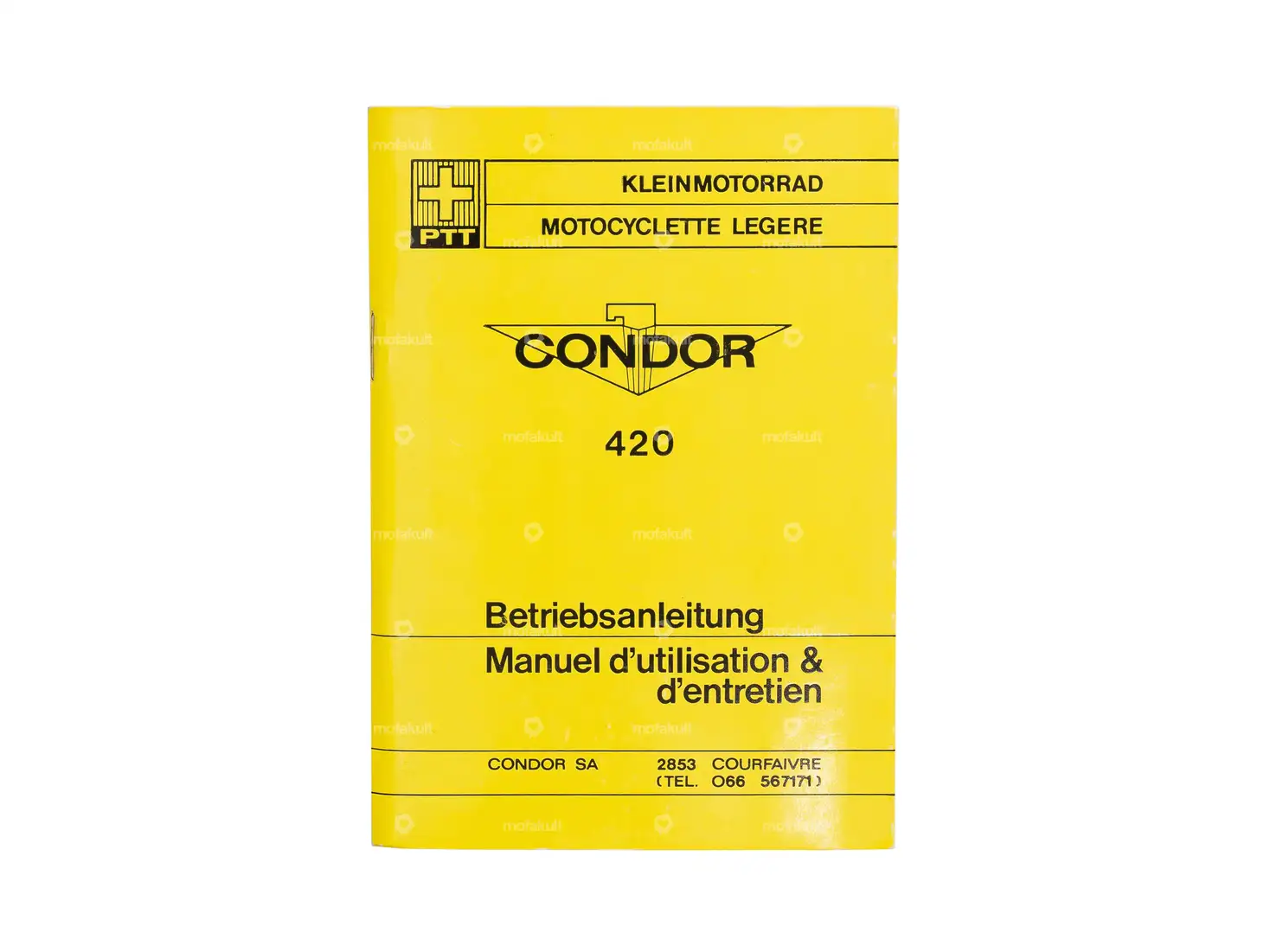 Operating instructions | Condor X30A Type 420 small motorcycle | mofakult