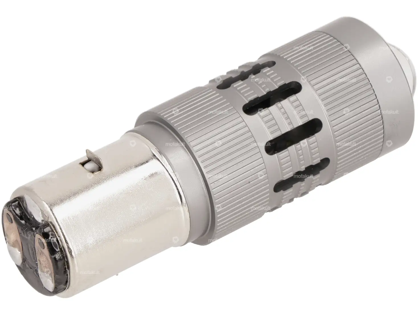 GPO LED Birne 12V - 30V (BA20d) weiss 2-phasig mit Kühlungsventilator ...