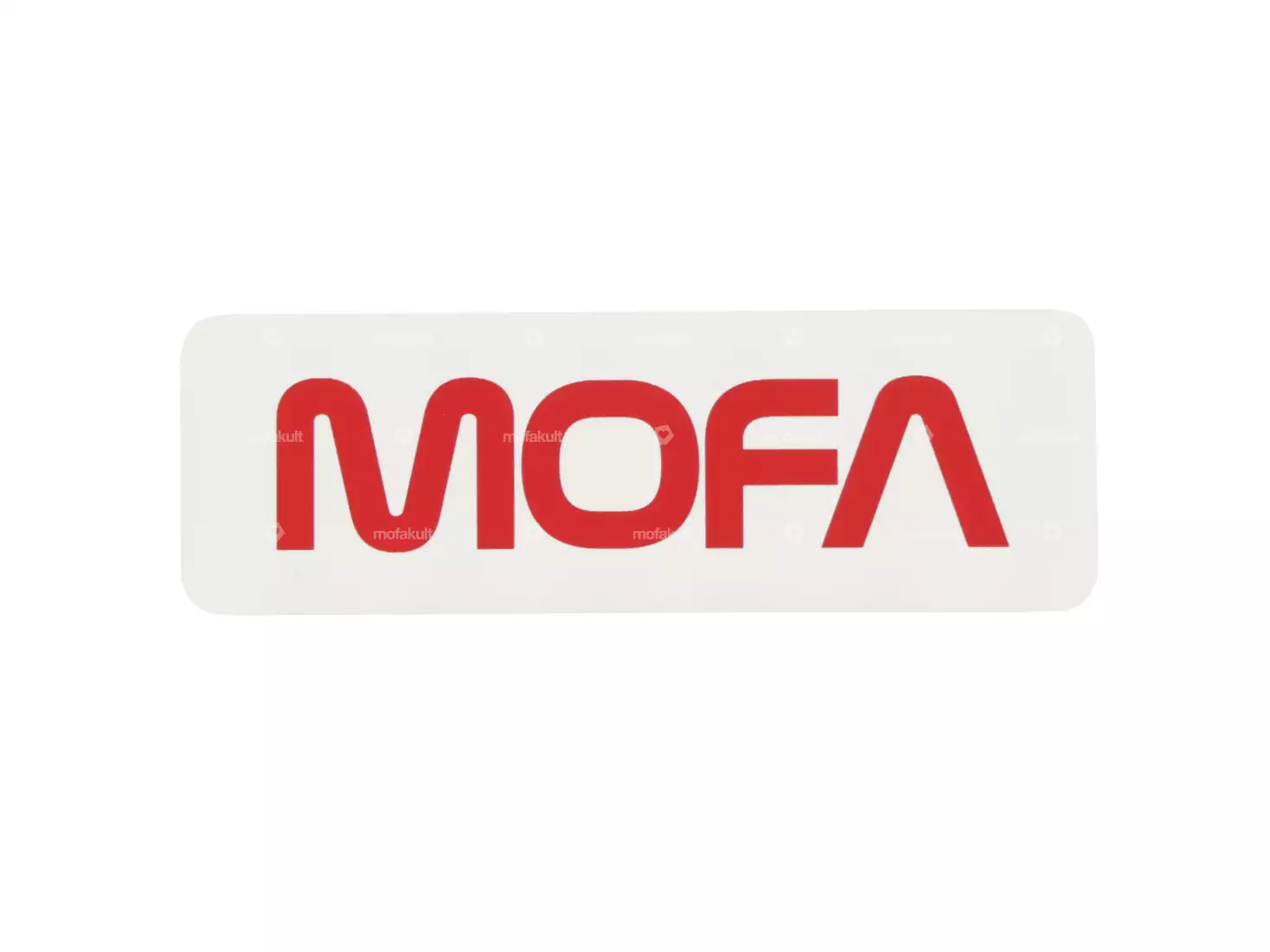 mk-Merch Aufkleber «MOFA» 60 x 20 mm weiss | mofakult