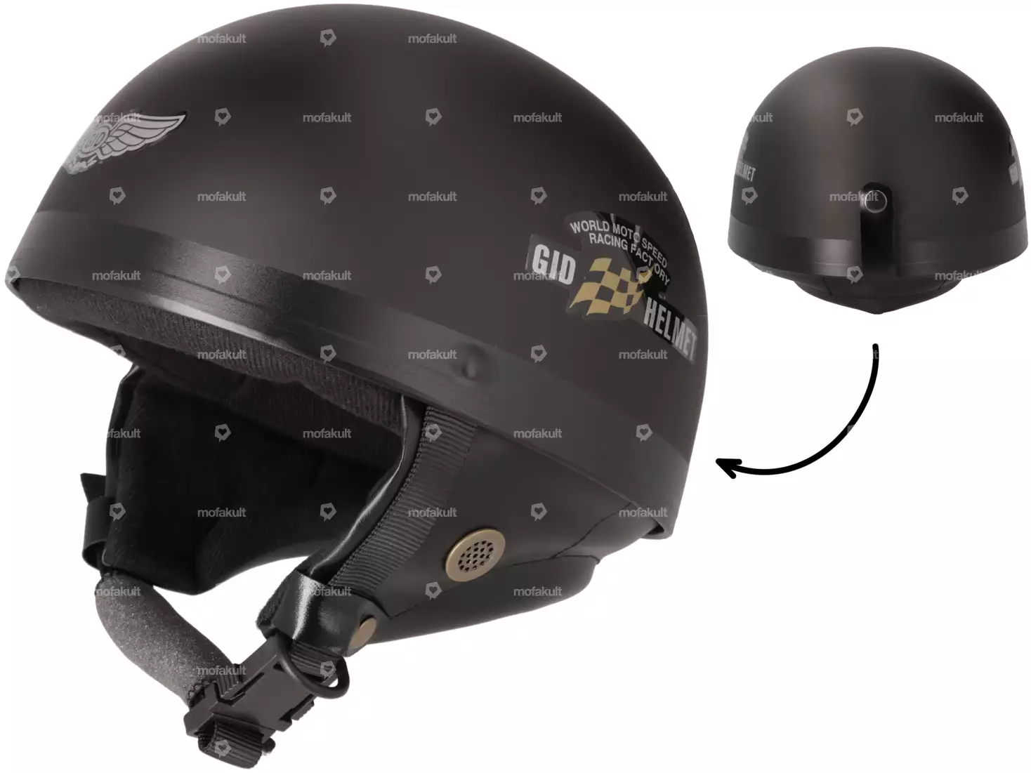 Topfhelm schwarz matt | mofakult