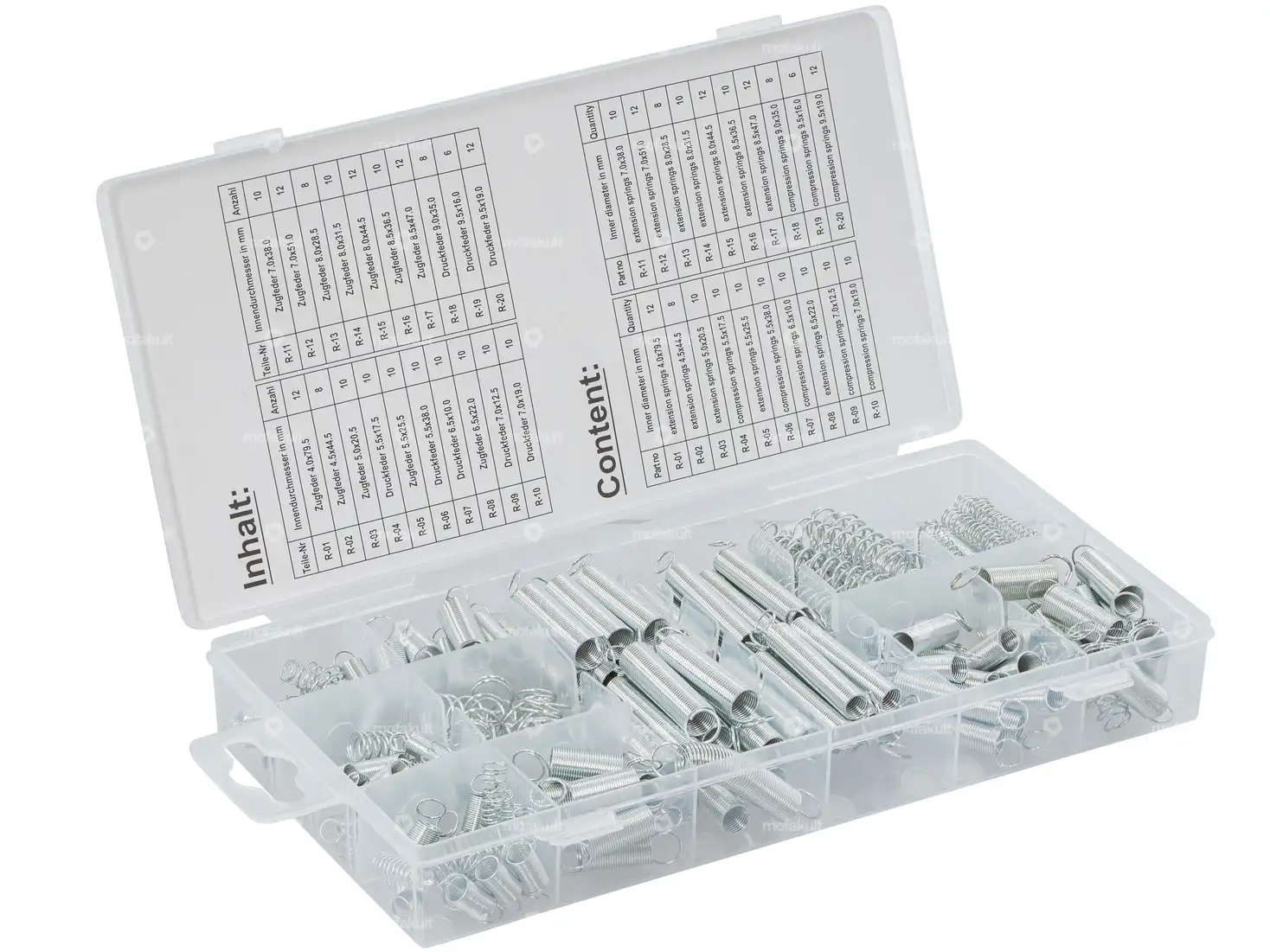 BGS spring assortment tension and compression springs 200 pcs. | mofakult