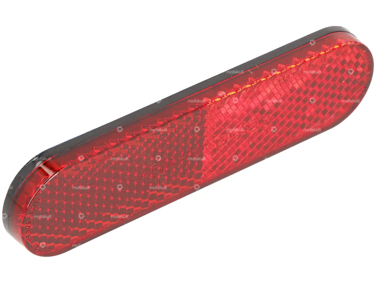 Reflektor 96 x 24 mm selbstklebend abgerundet rot | mofakult