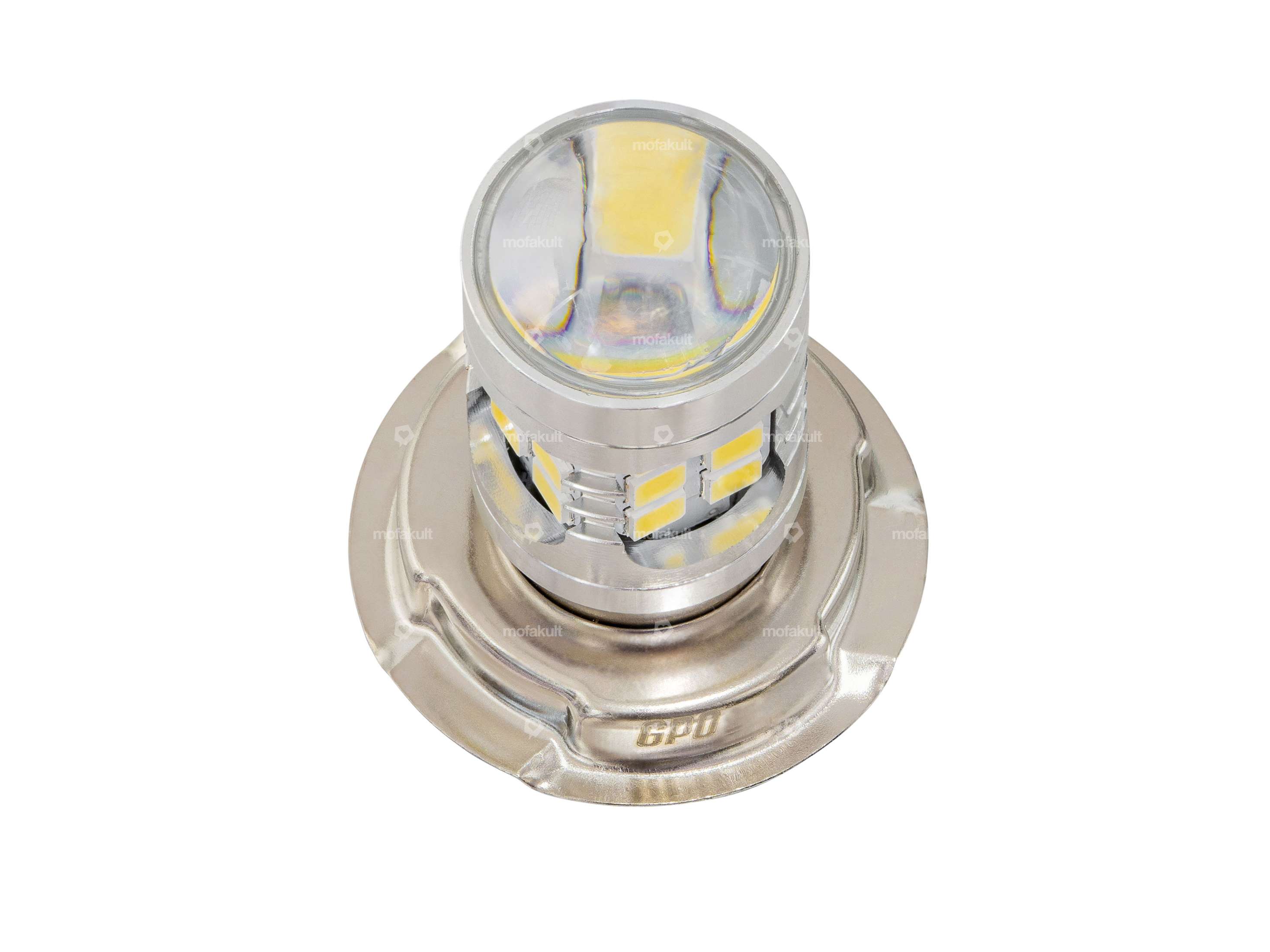 GPO LED Birne 6V (P26s) mit Kragen, weiss 1-phasig | mofakult